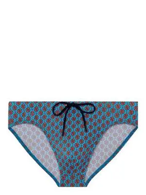 HOM Anglet Swim Mini Briefs - Turquoise Print