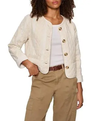 Sanctuary Coco Geo Quilted Jacket - Collagen White Stripe