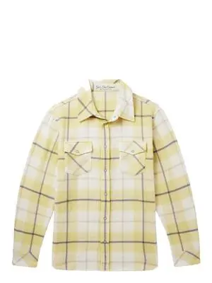 GOD'S TRUE CASHMERE God's True Cashmere - Dreamer Checked Cashmere Shirt - Men - Yellow - L