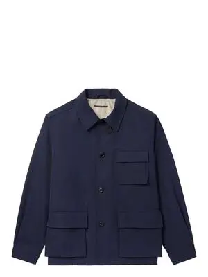 Dunhill Dunhill - Twill Shirt Jacket - Men - Blue - S Navy