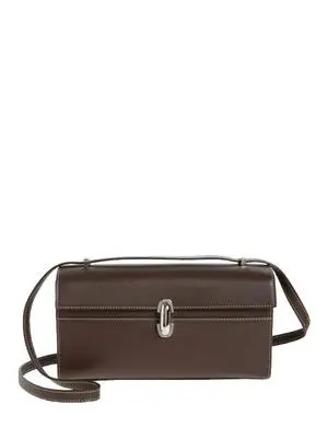 Savette Symmetry 26 Leather Crossbody Bag - Coffee