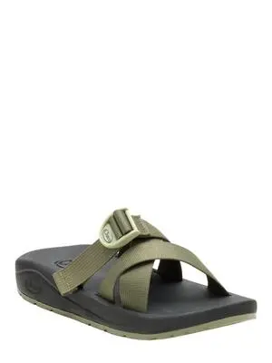 CHACO Cushz Slide Sandal - Mossy Olive
