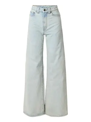 Khaite Dane High-rise Wide-leg Jeans - Blue