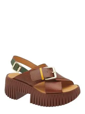 4CCCCEES 4CCCCEES Plia Juno Platform Slingback Sandals Brown
