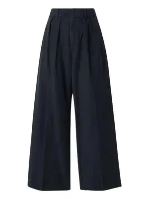 Citizens Of Humanity Citizens Of Humanity Petra Pleated Wide-leg Pants Navy