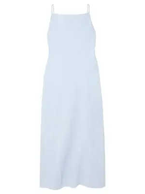 Another Tomorrow Hemp-blend Maxi Dress - Blue