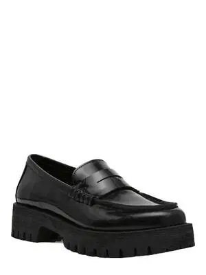 Steve Madden Langsten Platform Loafer - Black Box