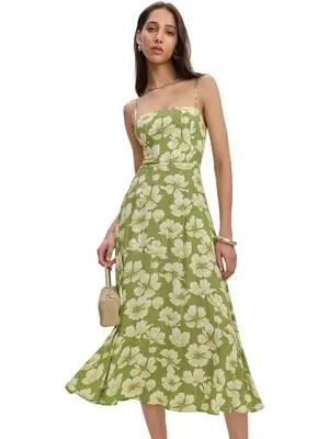 REFORMATION Reformation Monette Midi Dress Green