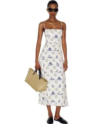 REFORMATION Monette Sleeveless Square Neck Midi Dress - Multi