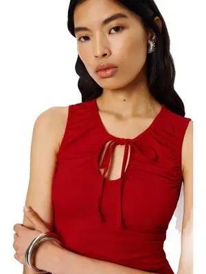REFORMATION Bella Knit Top - Red