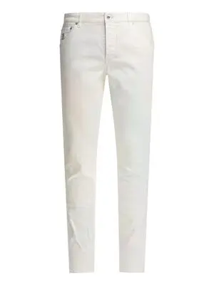 Brunello Cucinelli Logo-patch Trousers - White