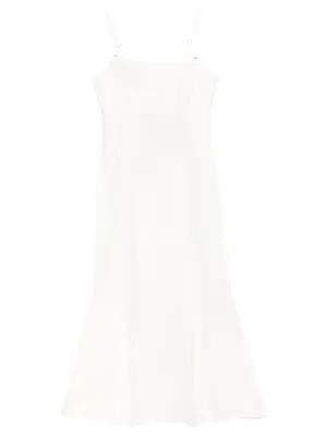 TWINSET Bustier Midi Dress - White