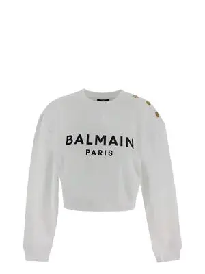 Balmain Logo-print Sweatshirt - White