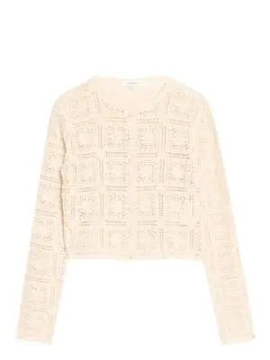 FRAME The Crochet Cardigan - Cream