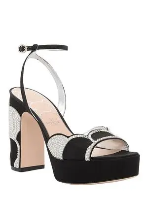 Valentino Garavani Platform Sandals - Black/silver