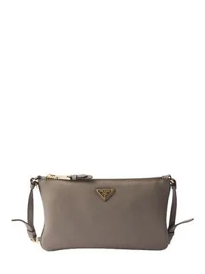 Prada Leather Pouch - Clay Grey