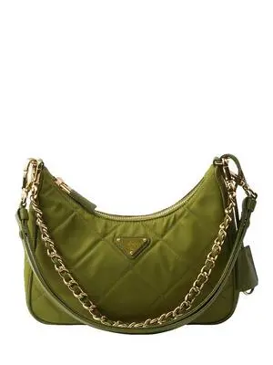Prada Re-edition 1995 Chaîne Mini Re-nylon Bag - Green