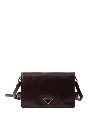 Prada Leather Shoulder Bag Brown