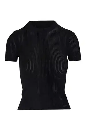 NILI LOTAN Ribbed T-shirt - Black
