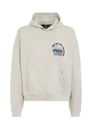 REPRESENT Logo-print Hoodie - Grey