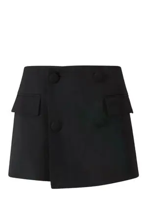 Balmain Wool Mini Skirt - Black