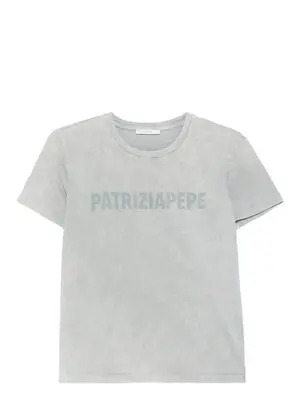 Patrizia Pepe Logo-print T-shirt - Grey