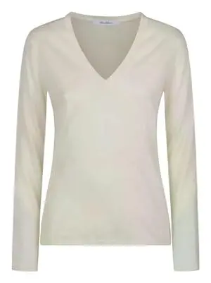 Max Mara V-neck Long-sleeve Top - White