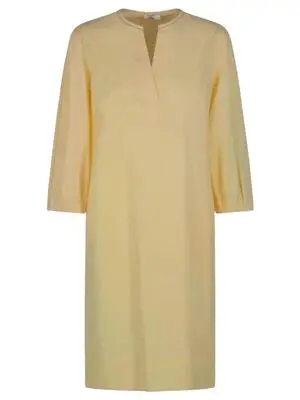 Peserico Crop-sleeve Tunic Dress - Yellow