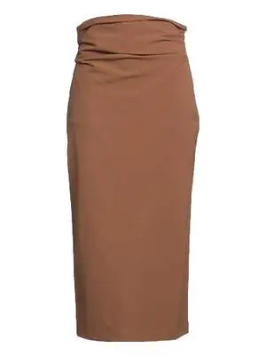 SEMICOUTURE Midi Pencil Skirt - Brown