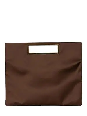 Jeffrey Campbell Jeffrey Campbell To-go Satin Clutch Brown Satin