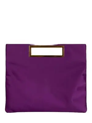 Jeffrey Campbell To-go Satin Clutch - Purple Satin