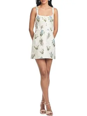 SACHIN & BABI Sachin & Babi Kelsey Floral Jacquard Mini Dress