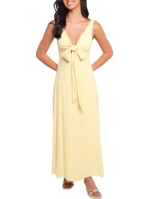 PETAL & PUP Petal & Pup Archer Fit & Flare Midi Dress Butter Yellow