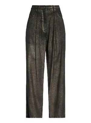 8PM Wide-leg Metallic Pants - Beige