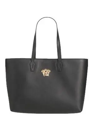 Versace Pebbled-leather Shopper Bag - Black