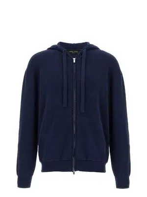 ROBERTO COLLINA Terry Hoodie - Blue