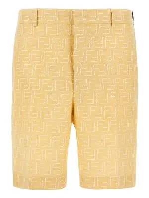 Fendi Jacquard Bermuda Shorts - Yellow