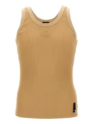Fendi Crest Tank Top - Beige