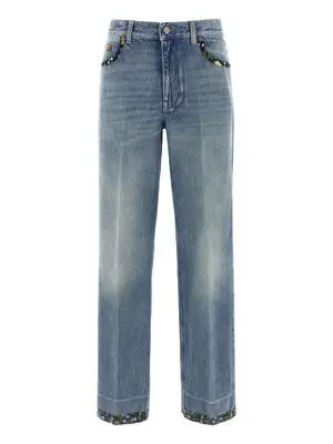 Valentino Garavani Floral Jeans - Blue