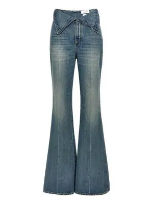 Alexander McQueen Bootcut Denim Pants - Blue