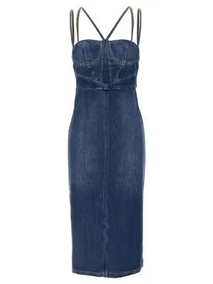 NENSI DOJAKA Denim Midi Dress - Blue