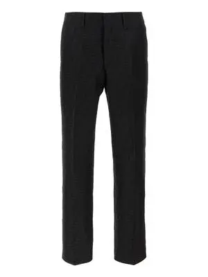 Fendi Ff Jacquard Pants - Black