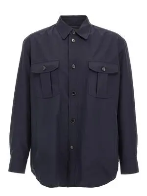 Brioni Vagabond' Silk Jacket - Blue