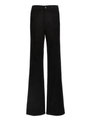 TOM FORD Stretch Twill Denim Wide Flare Jeans - Black
