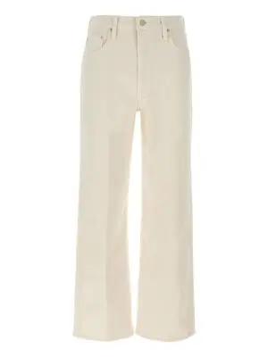MOTHER The Rambler Zip Ankle Jeans - White
