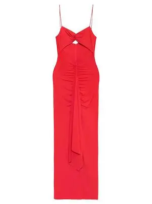 NISSA Cut-out Maxi Dress - Red