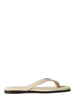EMME PARSONS Emme Parsons Meta Leather Flip Flops Ivory