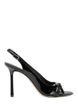 FERRAGAMO Leather 100mm Sandals - Black
