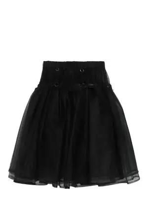 Noir Kei Ninomiya Tulle Midi Skirt - Black