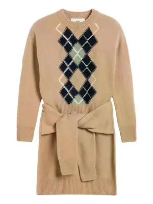 AMI AMI Paris Argyle Double Layered Jumper